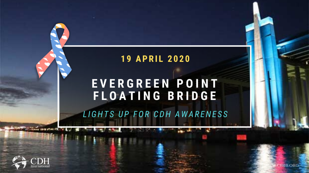 Evergreen Point Floating Bridge Lights Up For CDH Awareness