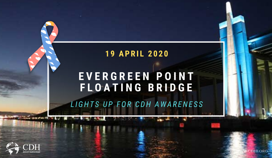 Evergreen Point Floating Bridge Lights Up For CDH Awareness