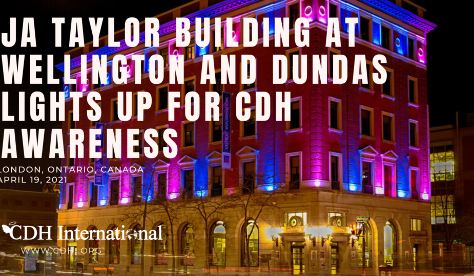 The JA Taylor Building Lights Up for CDH Awareness