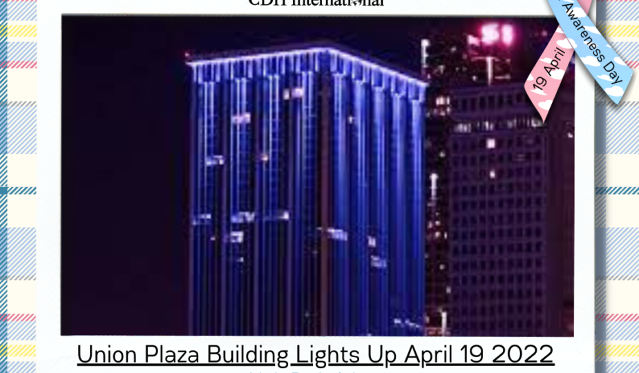 The Union Plaza Building Lights Up For CDH Awareness
