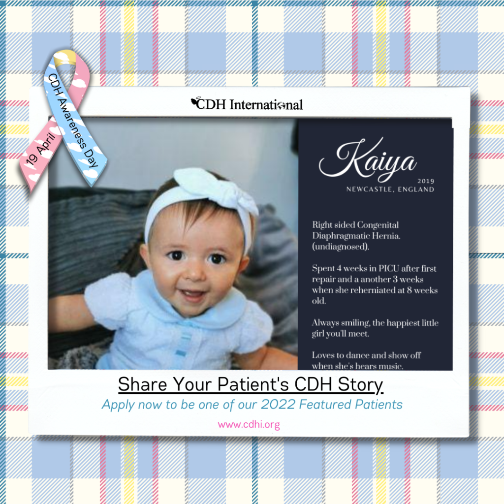 CDH Research International - Share Your Patient’s CDH Story in 2022!