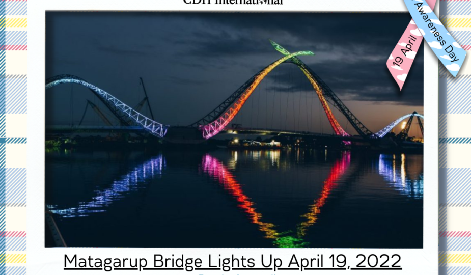 The Matagarup Bridge Lights Up for CDH Awareness