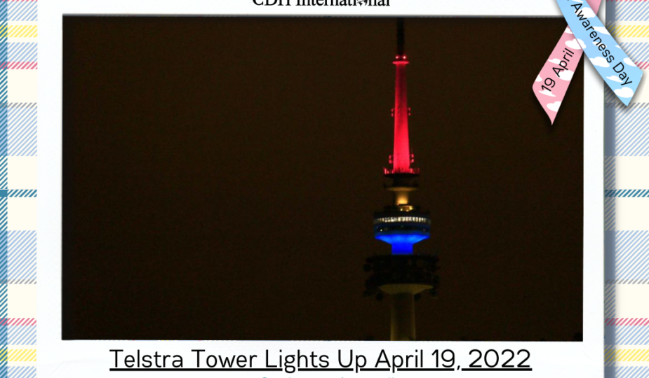The Telstra Tower Lights Up For CDH Awareness