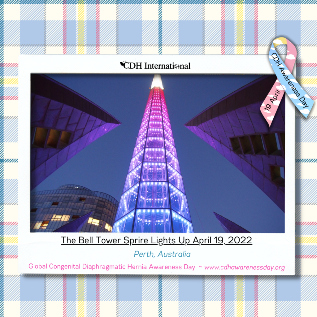 CDH Research International - The Bell Tower Lights Up For CDH Awareness