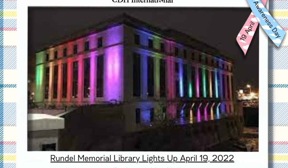 - The Rundel Memorial Library Lights Up For CDH Awareness